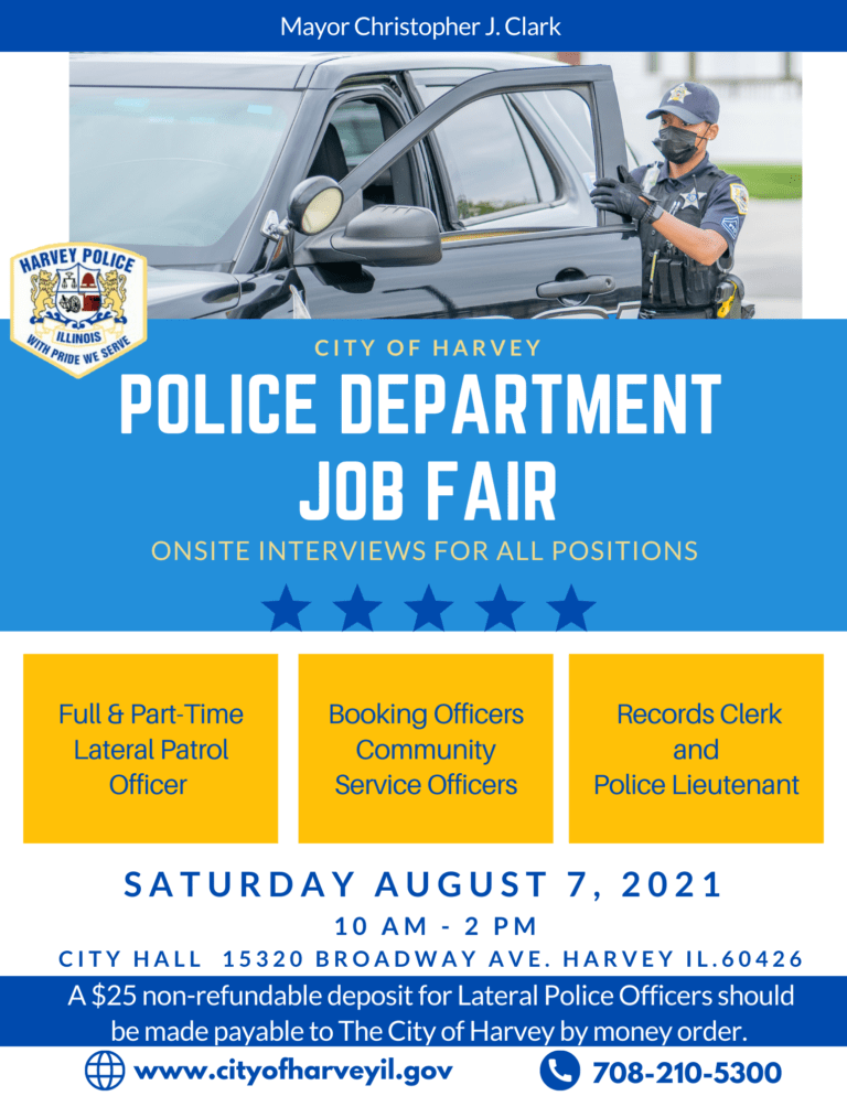 Police Department Job Fair August 2021 - City of Harvey